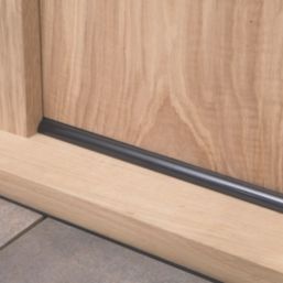 Stormguard Slimline Rain & Draught Excluder Black 914mm - Screwfix