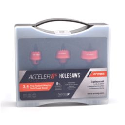 Armeg Acceler8 3-Saw Sheet Steel Holesaw Set - Screwfix