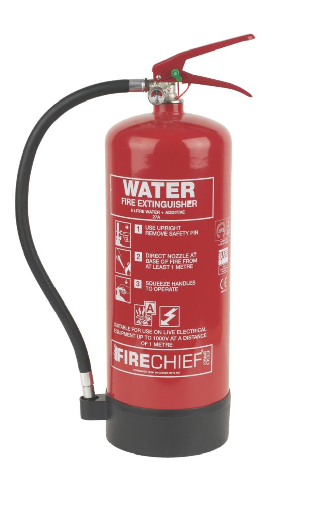 Firechief Water Additive Fire Extinguisher 6Ltr - Screwfix