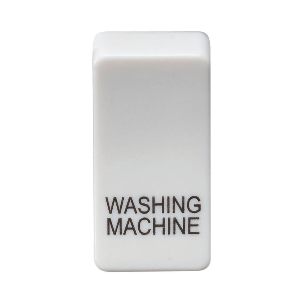 Knightsbridge 'WASHING MACHINE' Switch Cover White - Screwfix