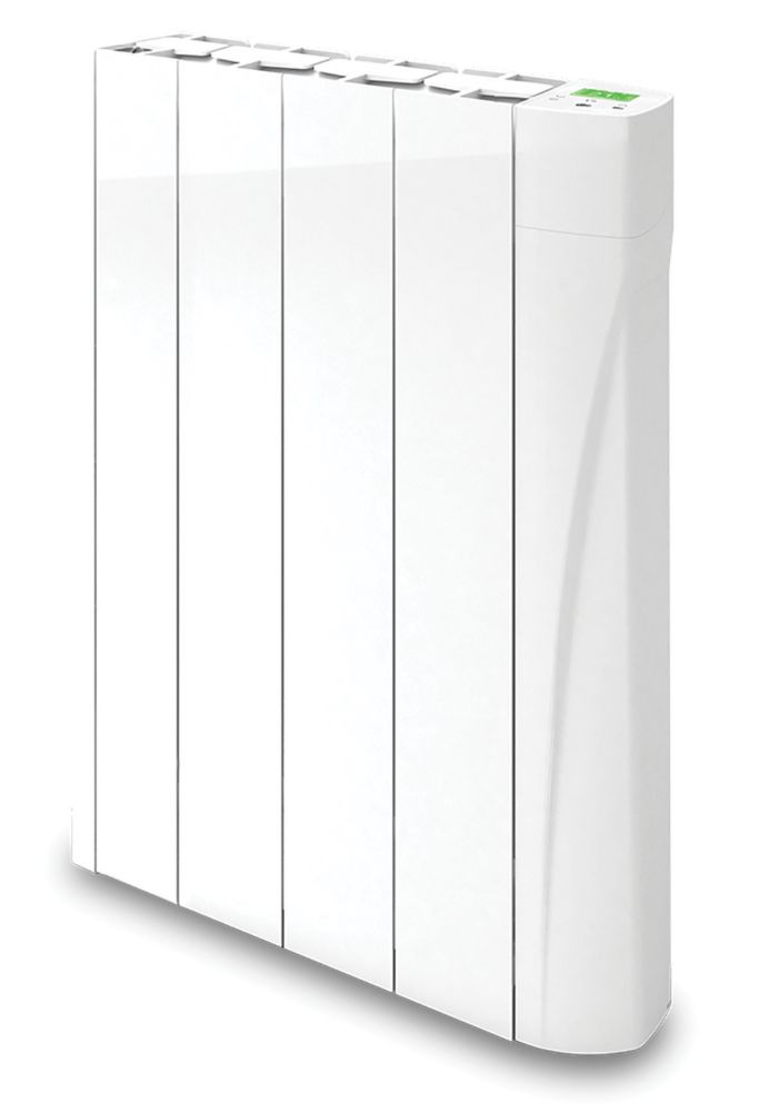 TCP Wall-Mounted Smart Wi-Fi Digital Oil-Filled Electric Radiator White ...