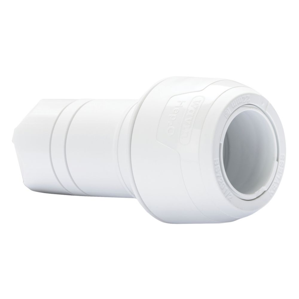 Hep2O Plastic Push-Fit Keyless Socket Reducer F 28mm x M 22mm - Screwfix