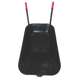 Forge Steel Pneumatic Wheels Wheelbarrow Black 85Ltr - Screwfix