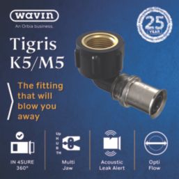 Wavin Tigris Multi-Layer Composite Press-Fit Adapting 90° BSP Female ...