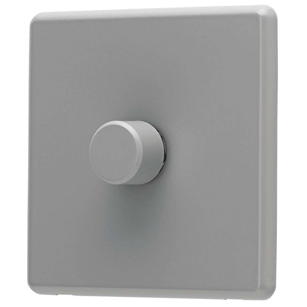 Arlec 1-Gang 2-Way LED Dimmer Switch Grey - Screwfix