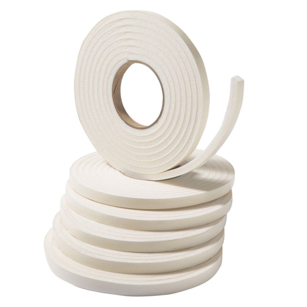 Stormguard Extra Thick Weatherstrips White 3.5m 6 Pack - Screwfix