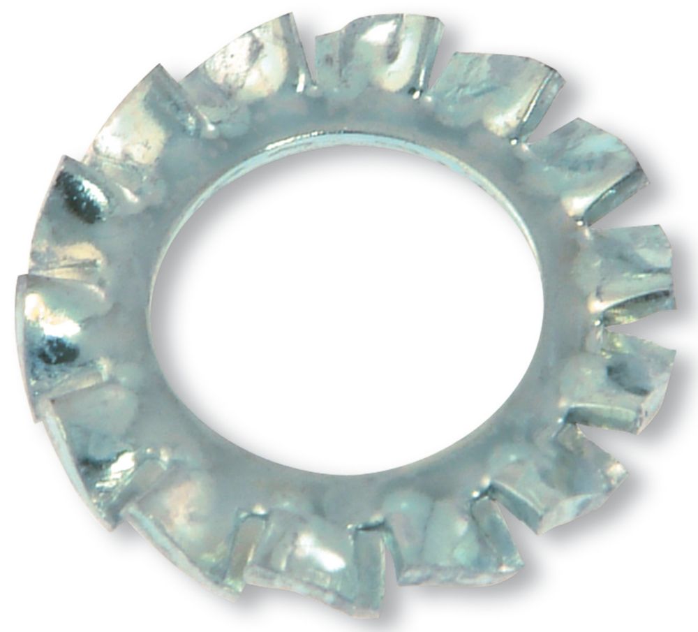 Easyfix Steel Shakeproof Washers M4 x 0.5mm 100 Pack - Screwfix