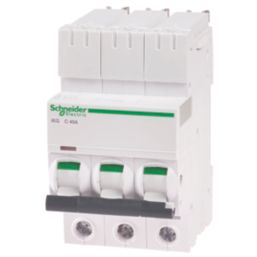 Schneider Electric IKQ 40A TP C Curve 3-Phase MCB - Screwfix