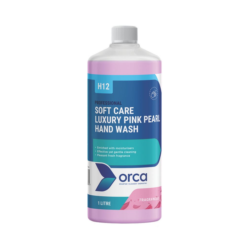 Orca Soft Care Pink Pearl Hand Soap 1Ltr - Screwfix