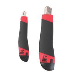 Forge Steel Snap-Off Knife Set 2 Pieces - Screwfix