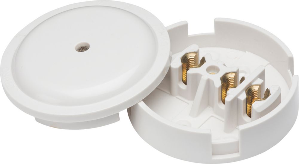 Knightsbridge 30A 3-Terminal Junction Box White - Screwfix