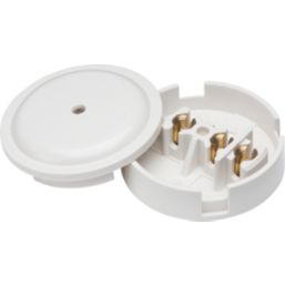 Knightsbridge 30A 3-Terminal Junction Box White - Screwfix