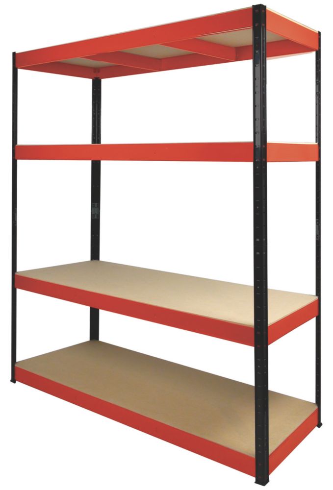 RB Boss 4-Tier Metal Garage Shelving Unit 1600mm x 600mm x 1800mm ...