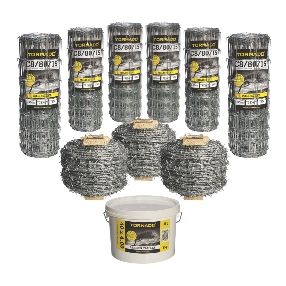 Tornado C8-80-15 Mild Steel Stock Fencing Bundle | Fencing Wire ...