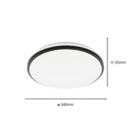 Eglo Pinetto LED Ceiling Light White/Black 6W 1900lm - Screwfix