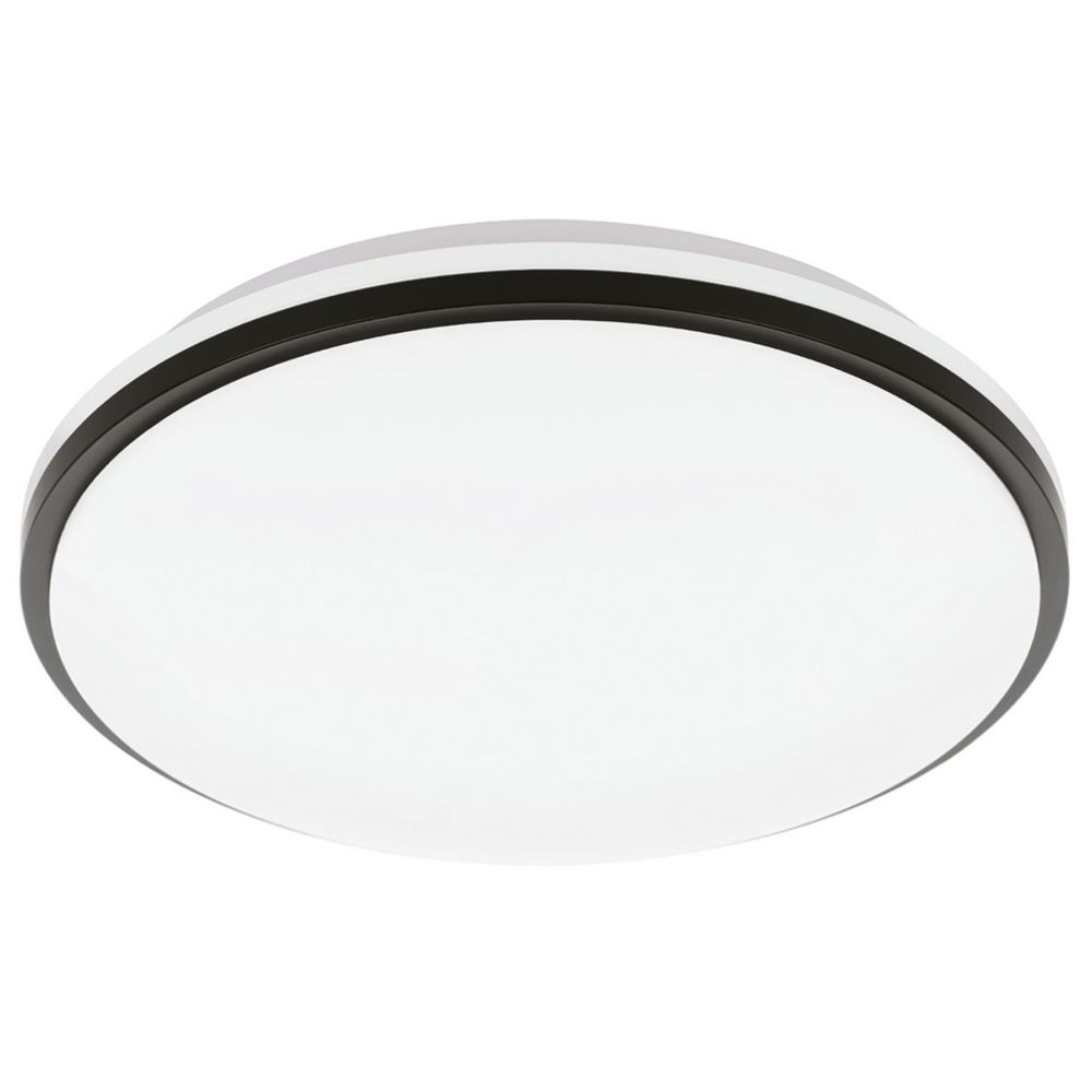 Eglo Pinetto LED Ceiling Light White/Black 6W 1900lm - Screwfix
