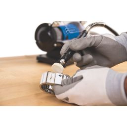 Scheppach HG 34 75mm Electric Bench Grinder & Polisher & 100 Piece ...