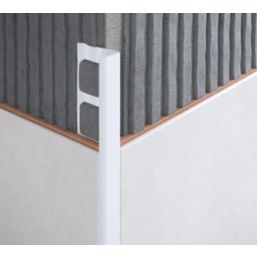 Diall 8mm Straight PVC Tile Trim White 2.5m - Screwfix