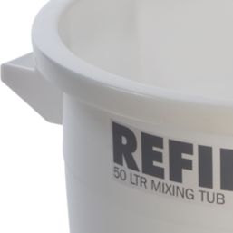 Refina Plastic Mixing Tub White 50Ltr - Screwfix