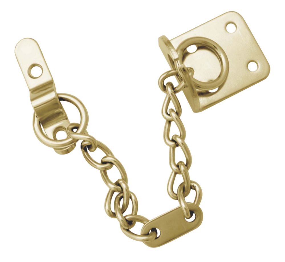 Smith & Locke Door Chain 220mm Polished Brass - Screwfix