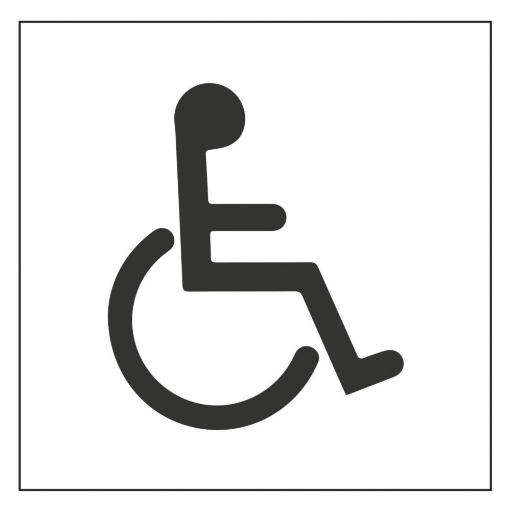 Essentials Disabled Toilet Symbol Sign 150mm X 150mm Screwfix