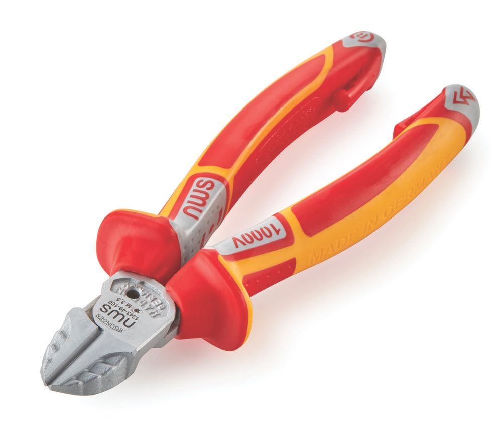 NWS VDE 2-in-1 Side Cutters 6 1/4" (160mm) - Screwfix