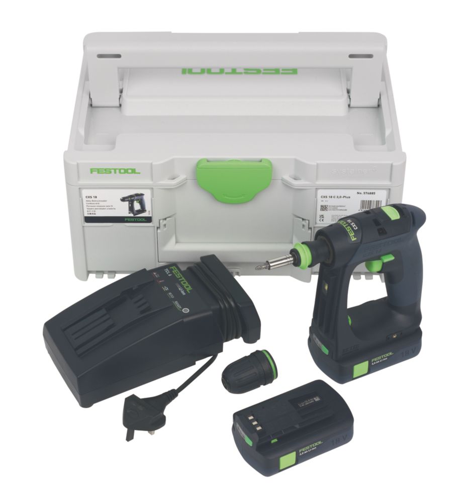 Festool CXS 18 C 3.0-Plus 18V 2 x 3.0Ah Li-Ion Airstream Li-High Power ...