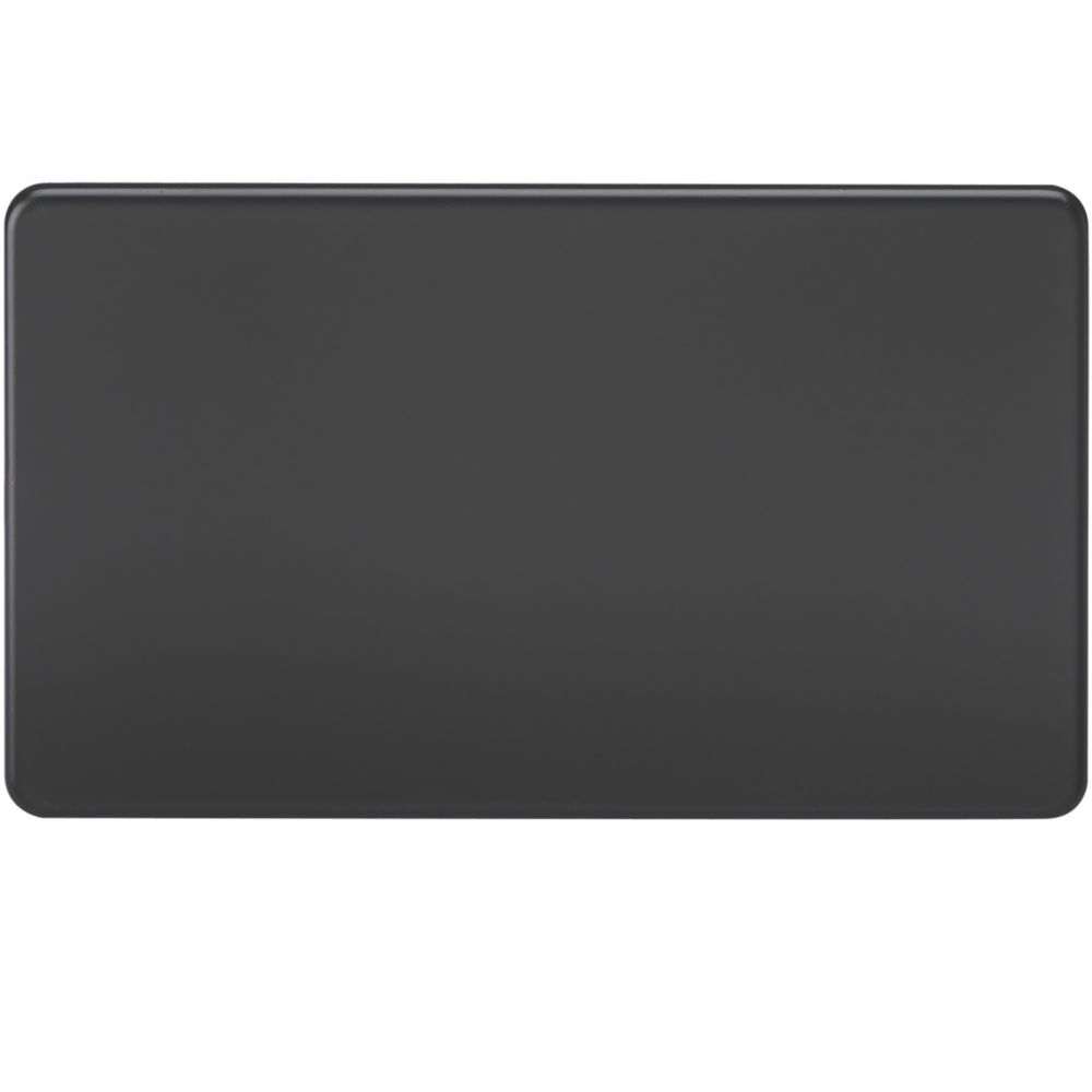 Knightsbridge 2-Gang Blanking Plate Matt Black - Screwfix Knightsbridge 2-Gang Blanking Plate Matt Black - Screwfix