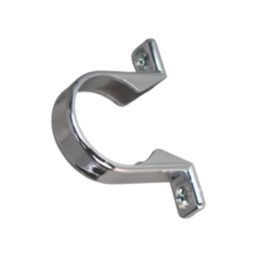 FloPlast Compression Uni Waste Pipe Clips Chrome 40mm 3 Pack - Screwfix