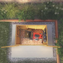 Mercia Value 4' 6" x 3' (Nominal) Pent Overlap Timber Mower Store ...