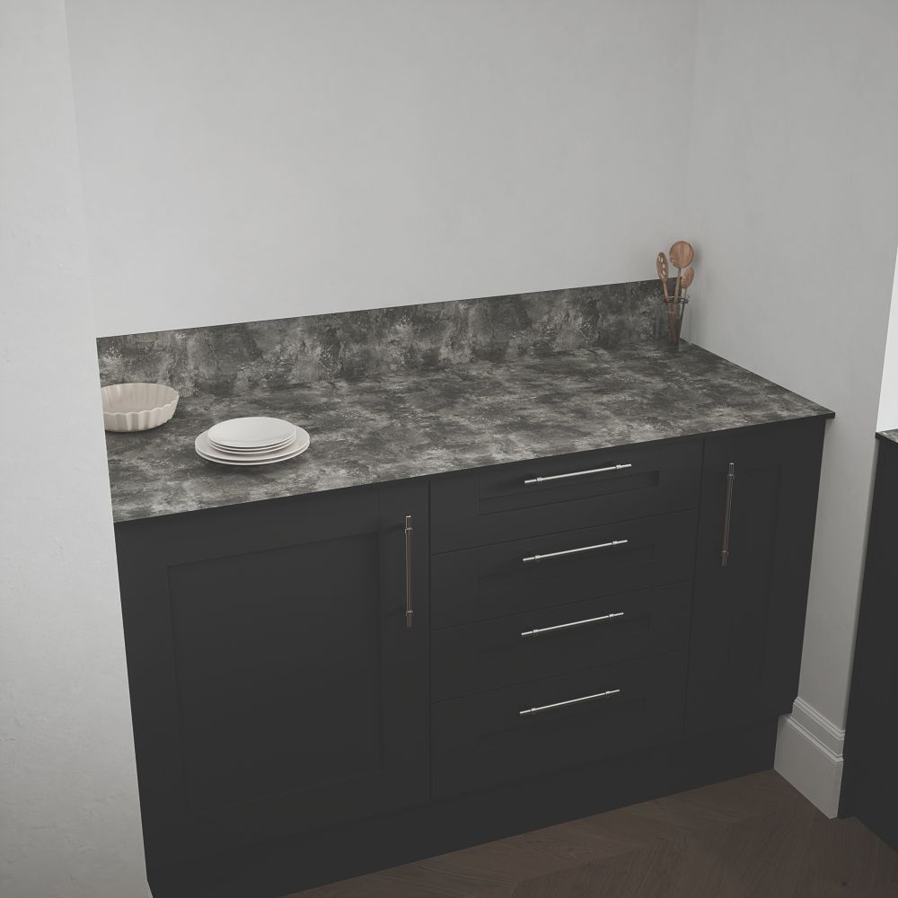 Mariz Dark Concrete Upstand 3050mm x 150mm x 12mm - Screwfix