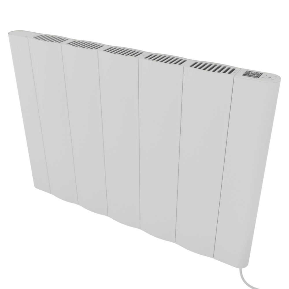Azur Stratos 1000W Electric Radiator 500mm x 725mm White 3412BTU - Screwfix