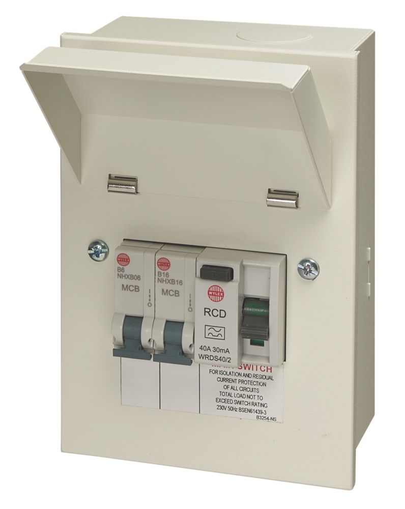 Populated 2 Way Garage Consumer Units | Power Distribution & Circuit ...