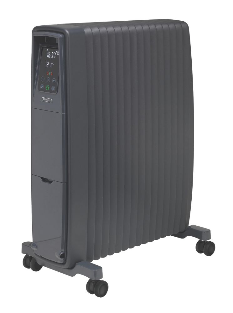 Dimplex 2kW Electric Portable Oil-Free Radiator with Timer Anthracite ...