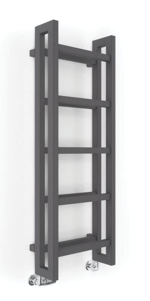Terma Stand Heated Towel Rail 1150 x 400mm Grey 2097BTU | Designer ...