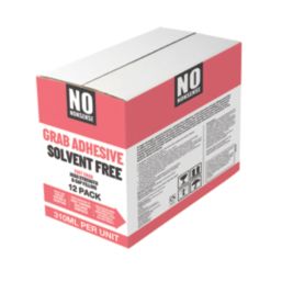 No Nonsense Solvent-Free Grab Adhesive White 310ml 12 Pack - Screwfix