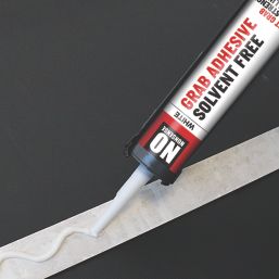No Nonsense Solvent-Free Grab Adhesive White 310ml 12 Pack - Screwfix