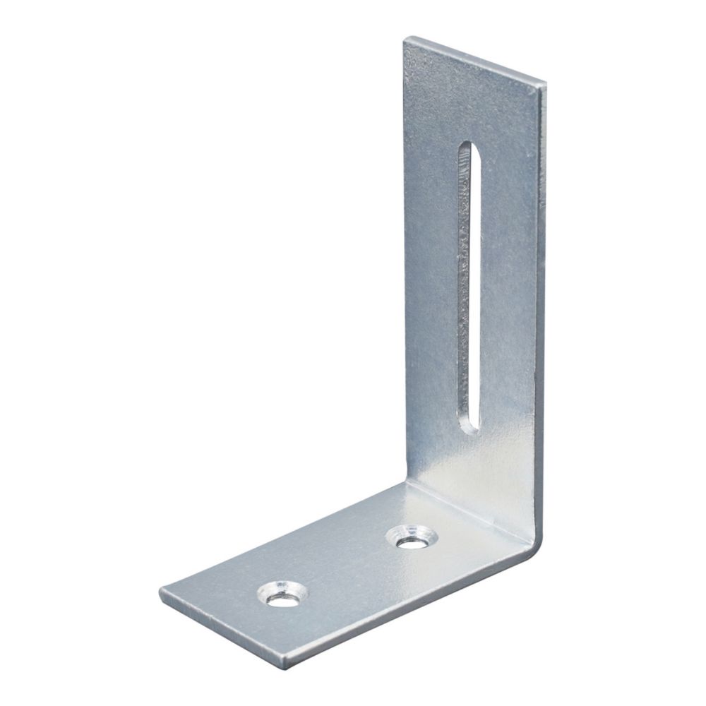Essentials Adjustable Corner Bracket Silver 55mm x 80mm x 30mm - Screwfix