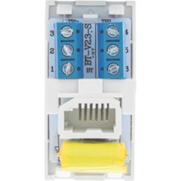 British General Modular Master Telephone Socket White - Screwfix