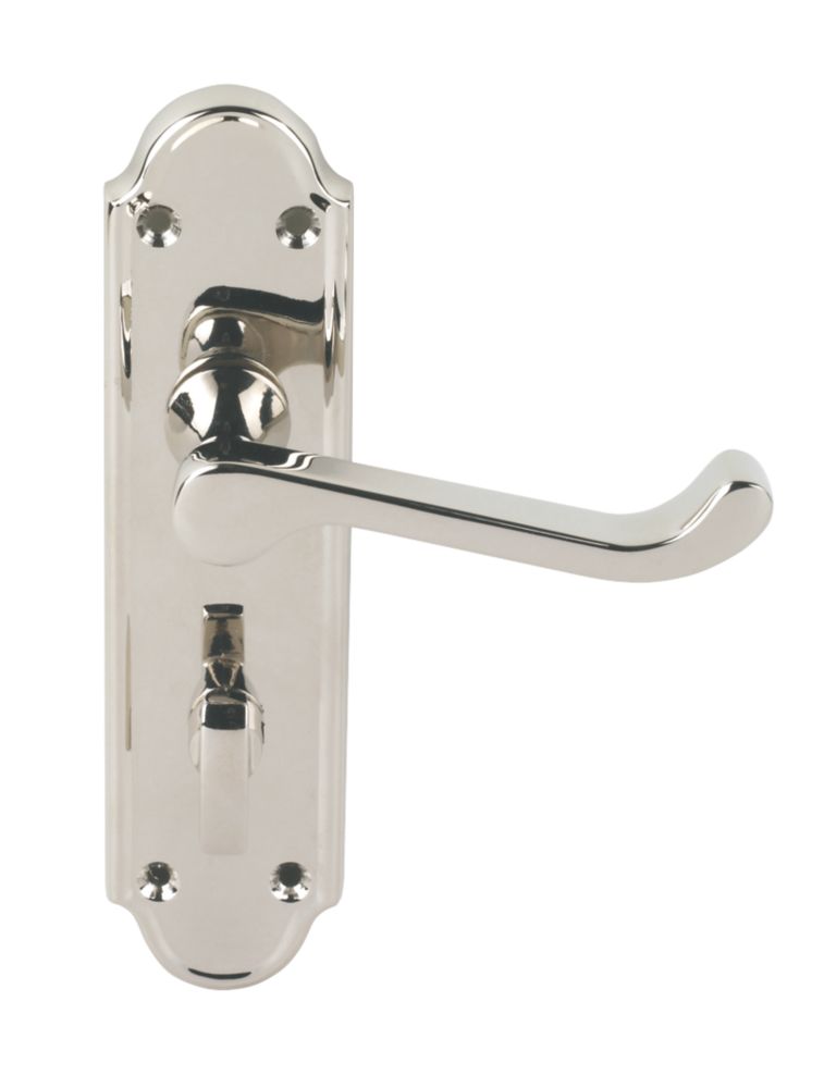 Smith & Locke Sherborne LoB WC Door Handles Pair Polished Chrome | Door ...