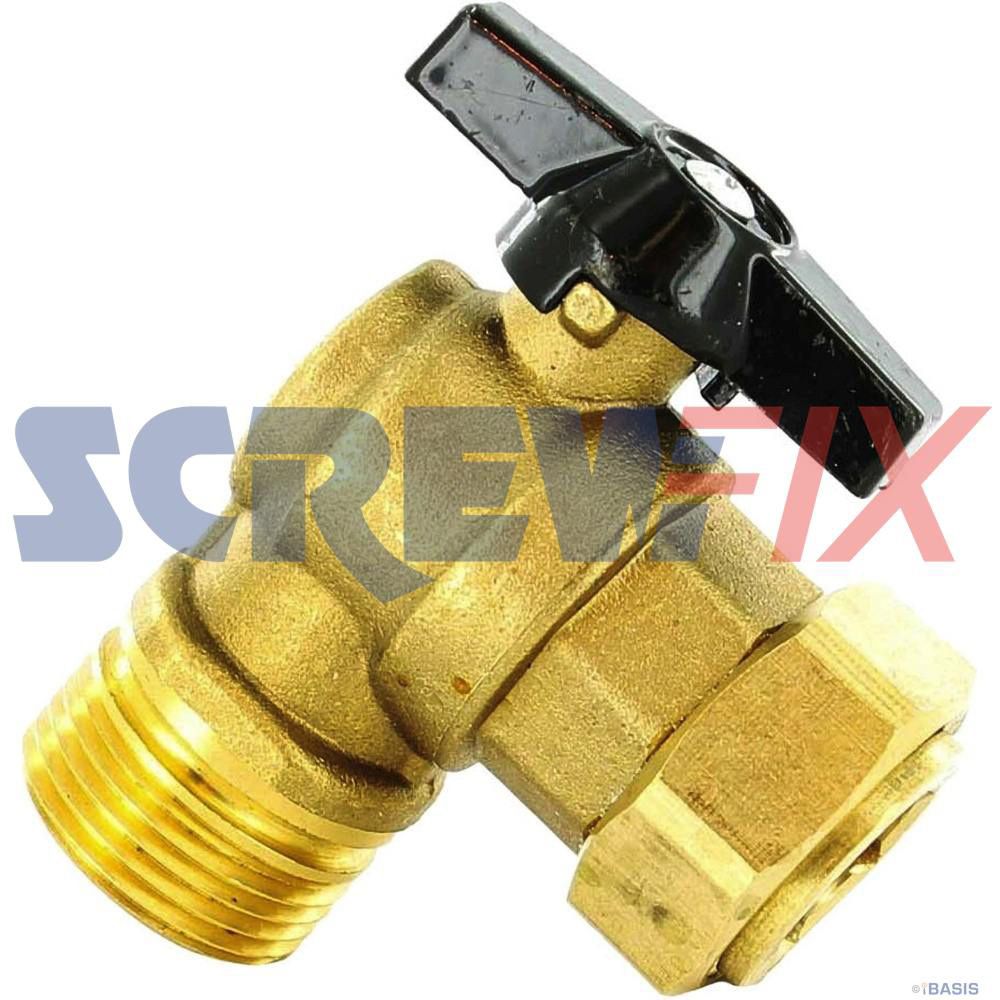 Vokera 1592 3/4" Heat water cock - Screwfix
