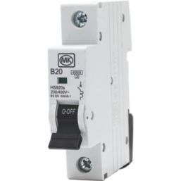 MK Sentry 20A SP Type B MCB - Screwfix