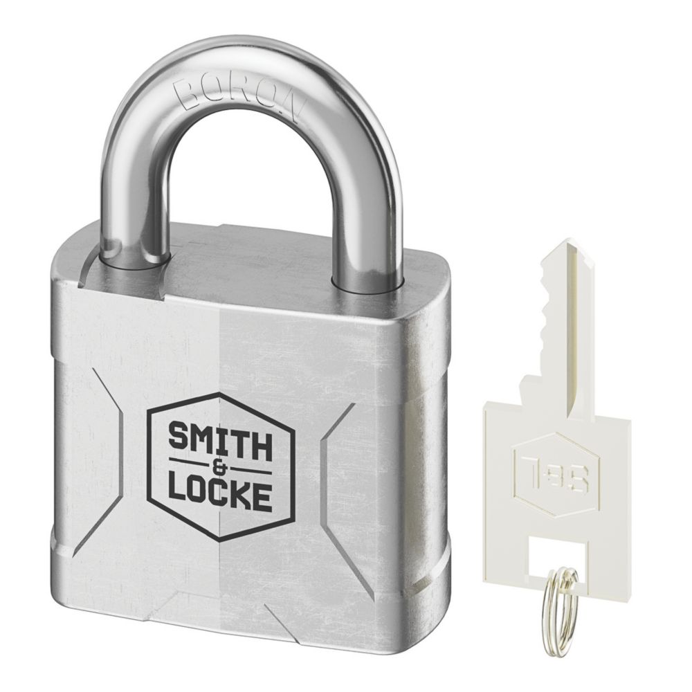 Smith & Locke Steel Water-Resistant Padlock 55mm - Screwfix