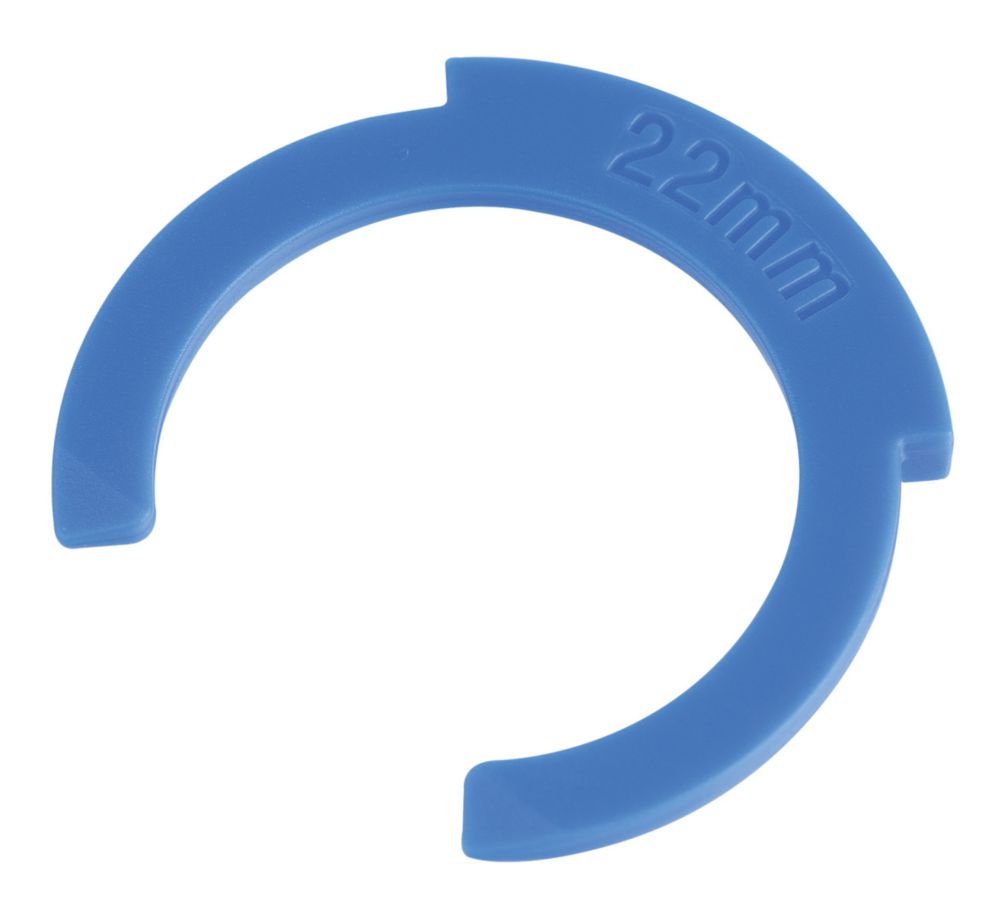 Flomasta Plastic Collet Clips Blue 22mm 10 Pack - Screwfix