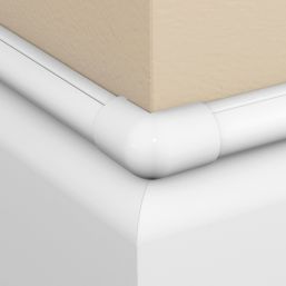 D-Line White Micro+ Trunking External Bends 20mm x 10mm 2 Pack - Screwfix