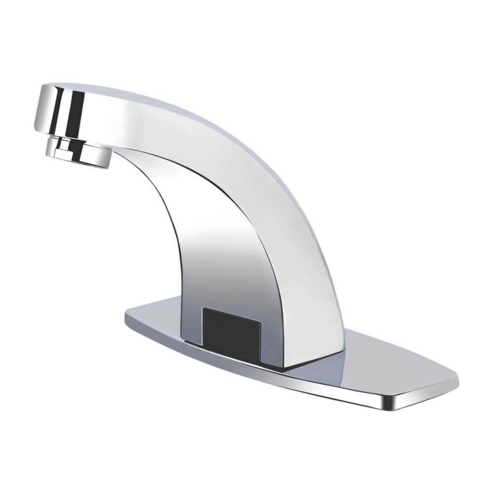 Infratap Avon Polished Chrome 120mm Sensor Mono Basin Mixer Tap - Screwfix
