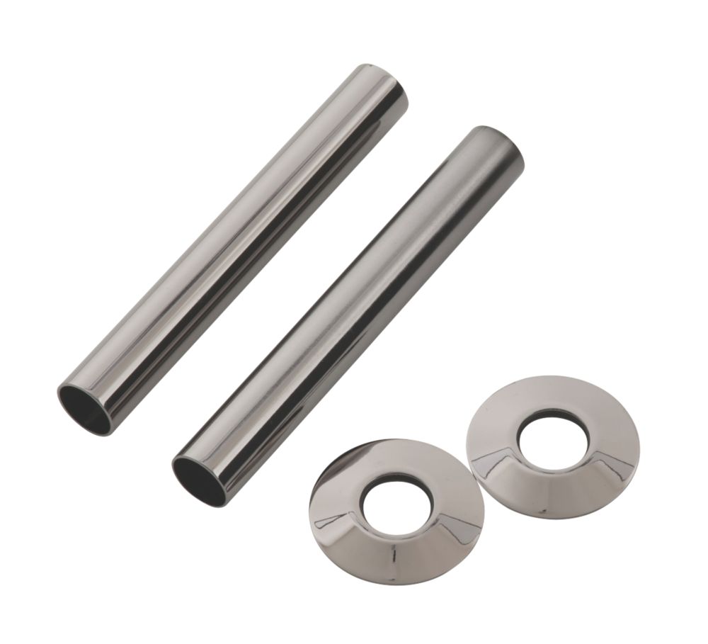 Arroll Pipe Shroud Kit Black Nickel 18mm x 130mm 2 Pack - Screwfix