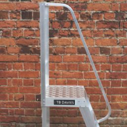 TB Davies Aluminium 0.74m Silver 3 Step Podium Steps - Screwfix