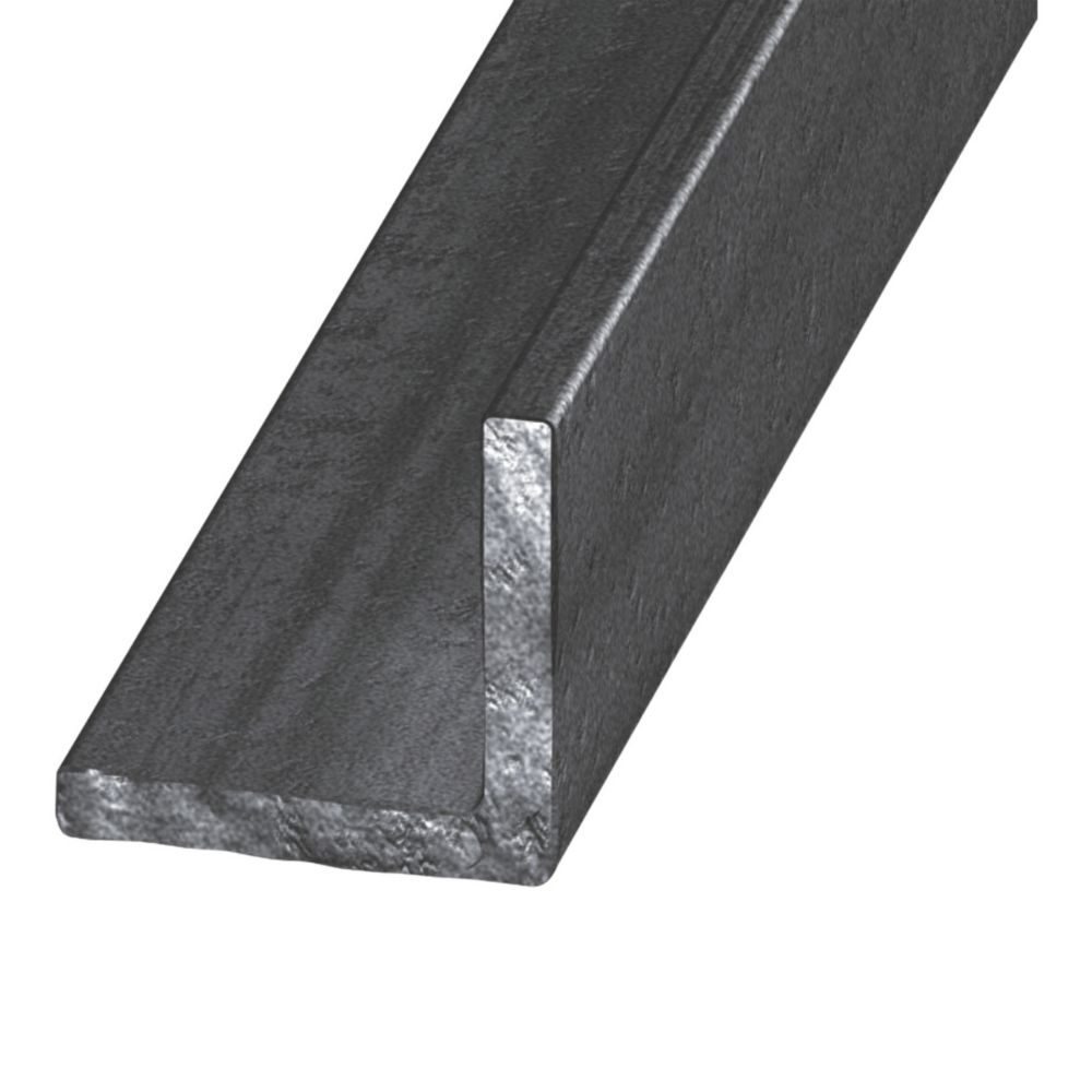 Essentials Black Angle Profile 1m x 20mm x 20mm - Screwfix