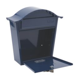 Burg-Wachter Classic Post Box Blue Powder-Coated - Screwfix